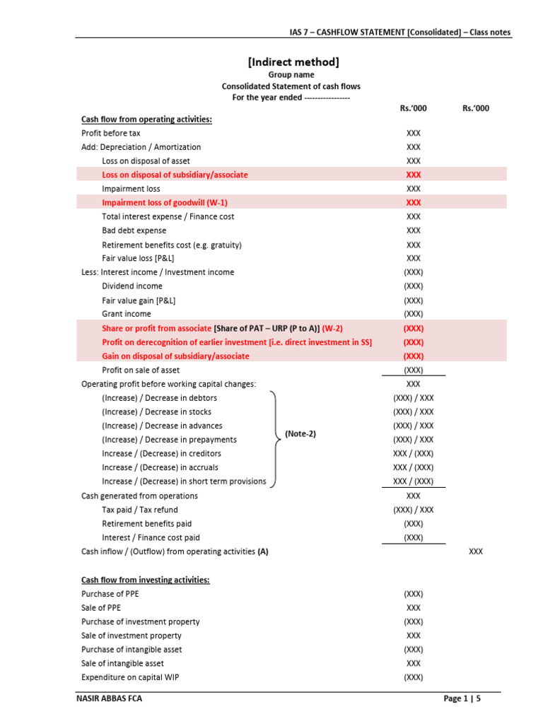 Cash Flow Statement Guide | PDF | Cash Flow Statement | Book Value