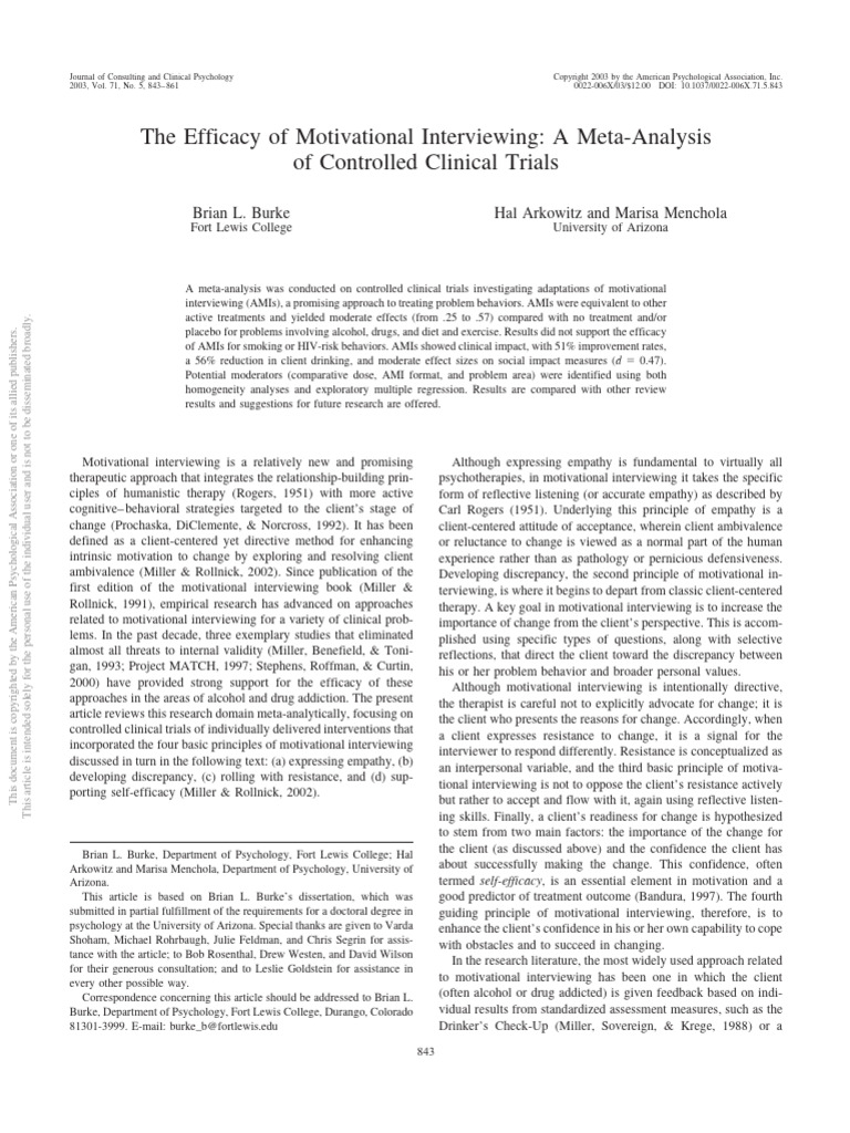 Grupo B - Burke (2003) | PDF | Effect Size | Cognitive Behavioral Therapy