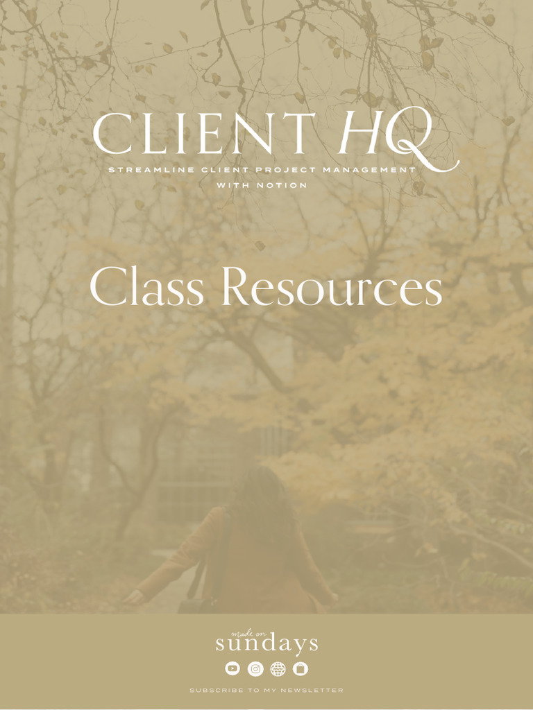 ClientHQ Class Resources - Skillshare | PDF | Career & Growth | Business