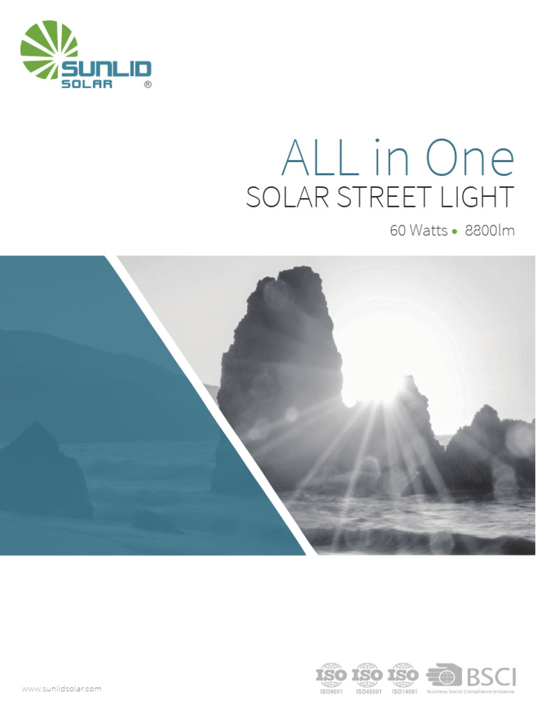 60w Aio Solar Street Light Data Sheet Pdf Cloud Computing 4393