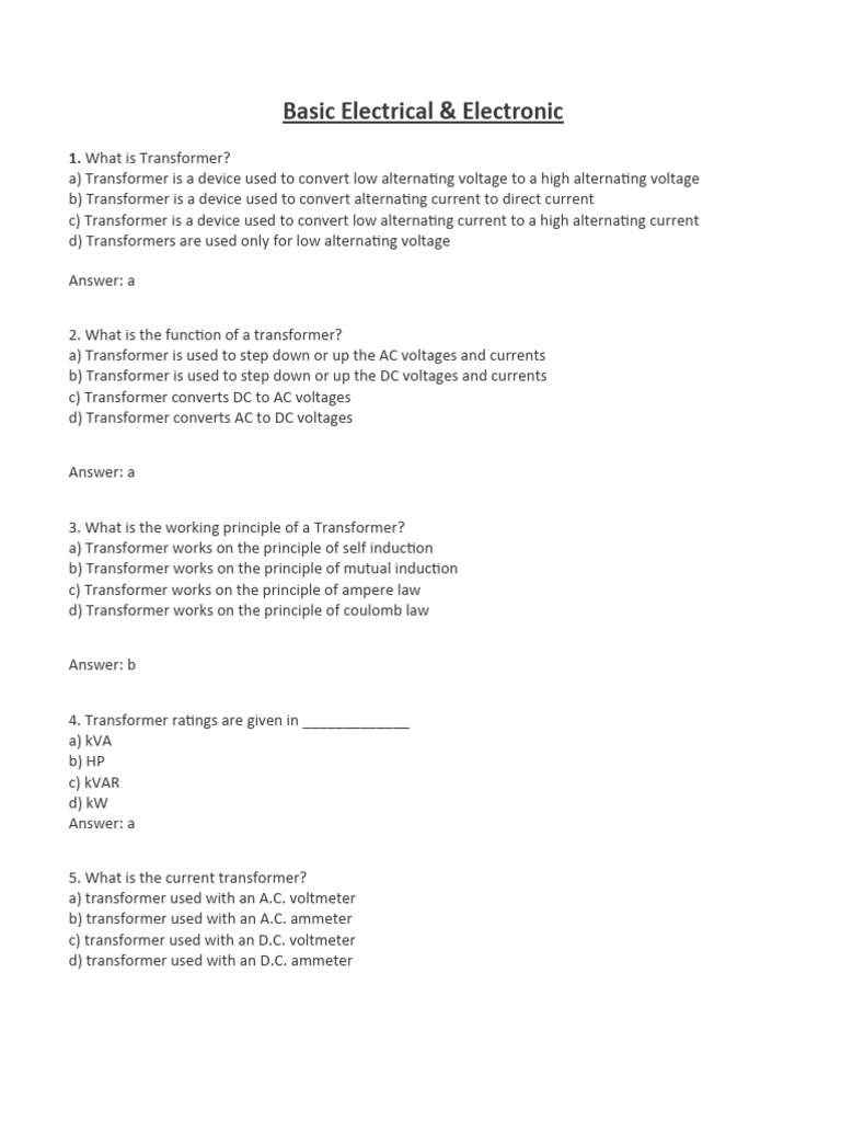 DSL Electric QB | PDF | Transformer | Voltage