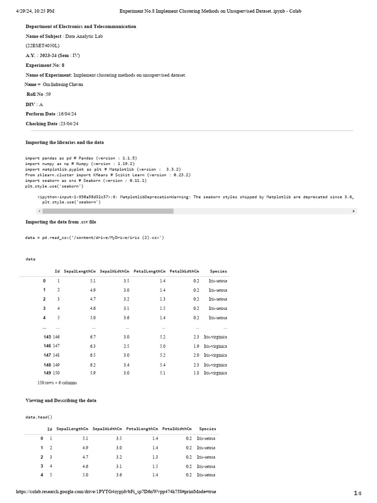 Exp 8 Rushya | PDF | Computing | Computer Programming