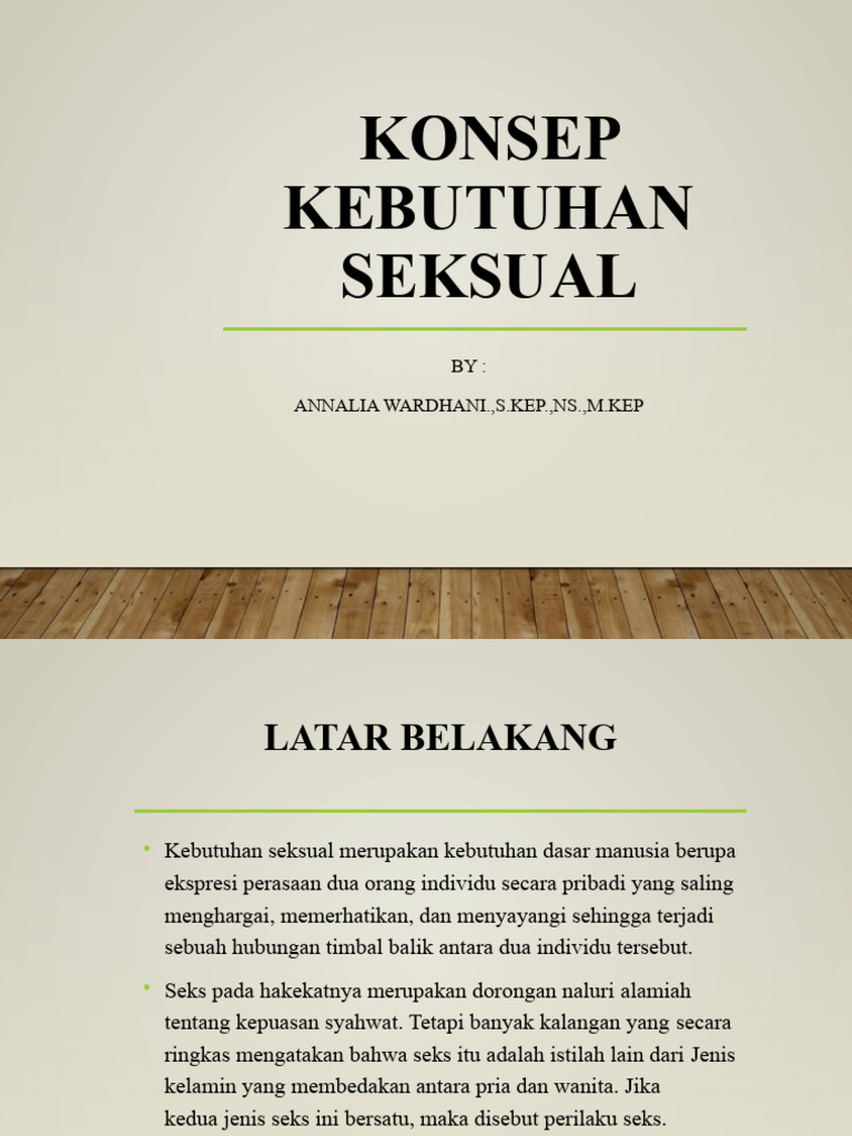 Konsep Kebutuhan Seksual | PDF