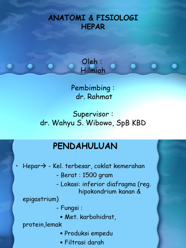 Anatomi dan Fisiologi Hepar Manusia | PDF | Memasak, Makanan, & Anggur ...
