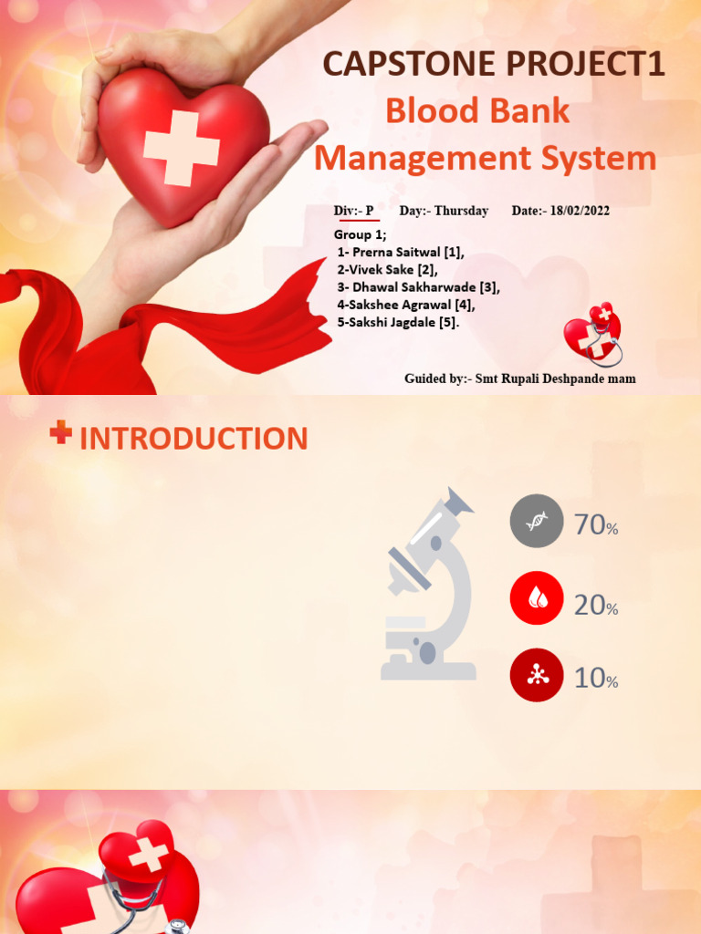 Blood Bank Management System Overview | PDF | Computing | Information ...