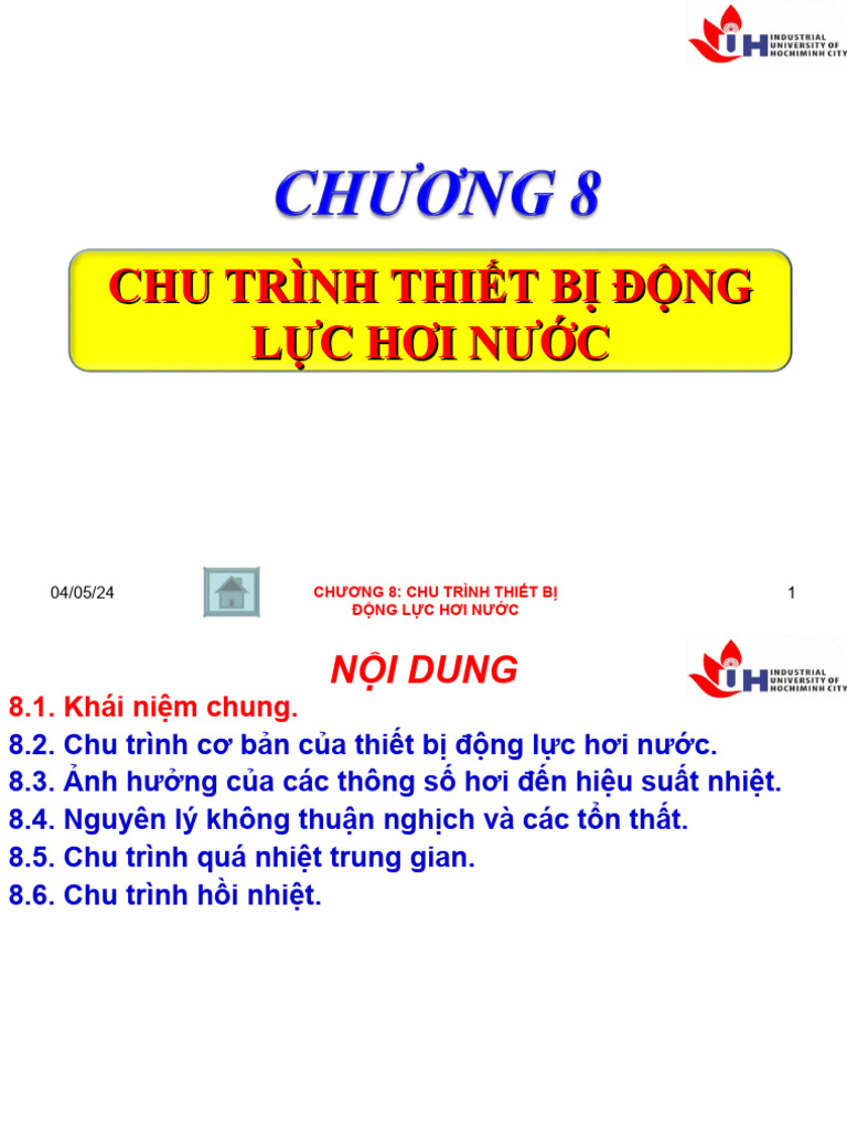 Bai Giang Chuong 8 - Chu Trinh Dong Luc Hoi Nuoc | PDF