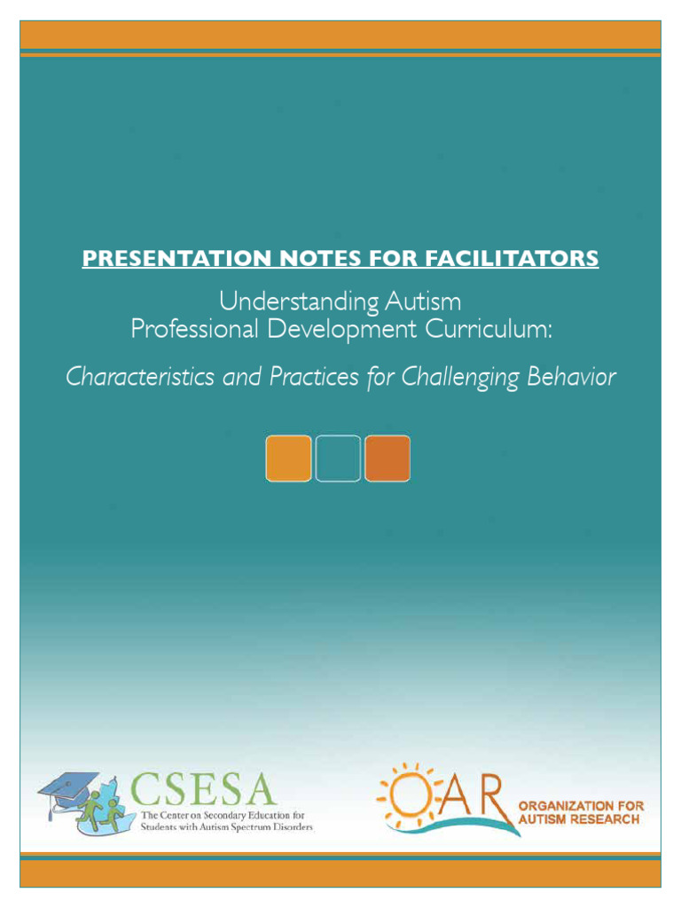 Presentation 1 (Facilitator Notes) | PDF | Autism Spectrum | Asperger ...