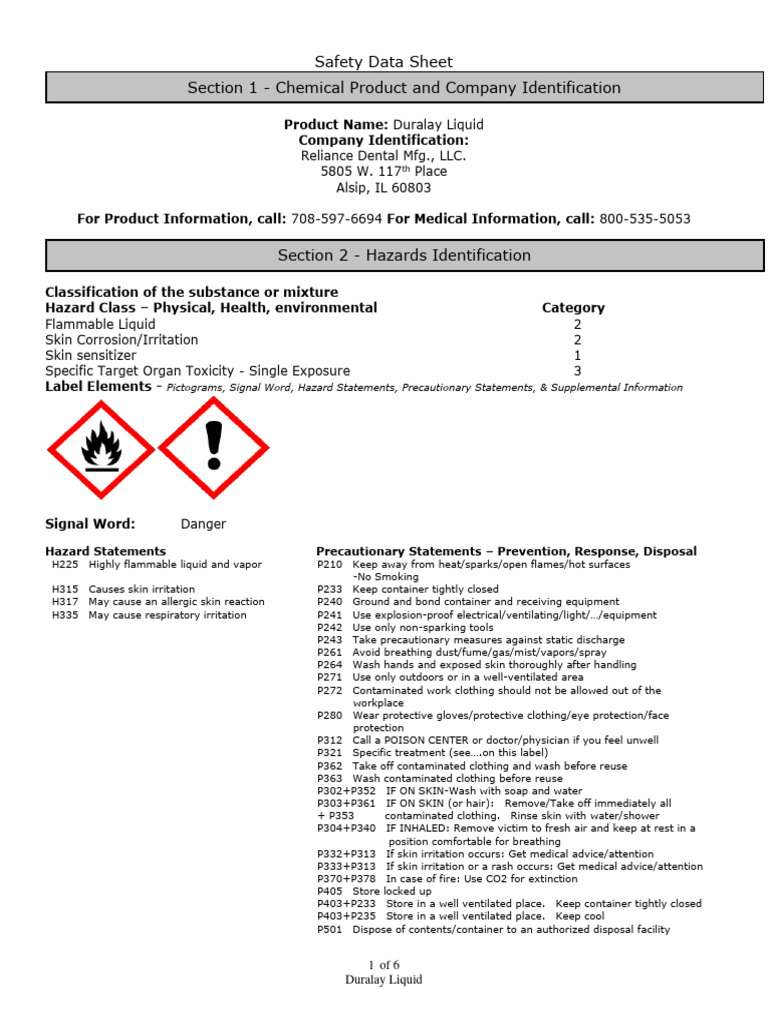 SDS 2022 Duralay Liquid | PDF | Firefighting | Waste