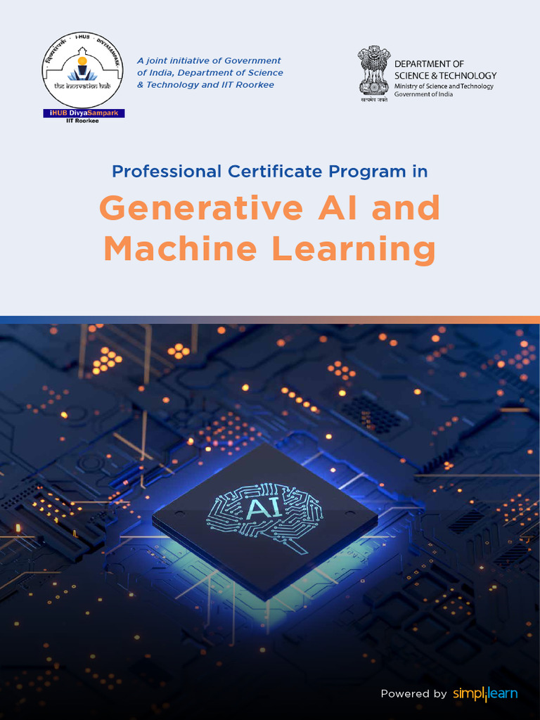 Ihub - IITR - PCP in Generative AI and Machine Learning - 41223 | PDF | Artificial Intelligence ...