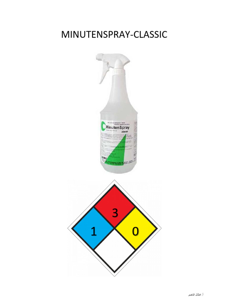 Minutenspray Classic1 | PDF | Dangerous Goods | Toxicity