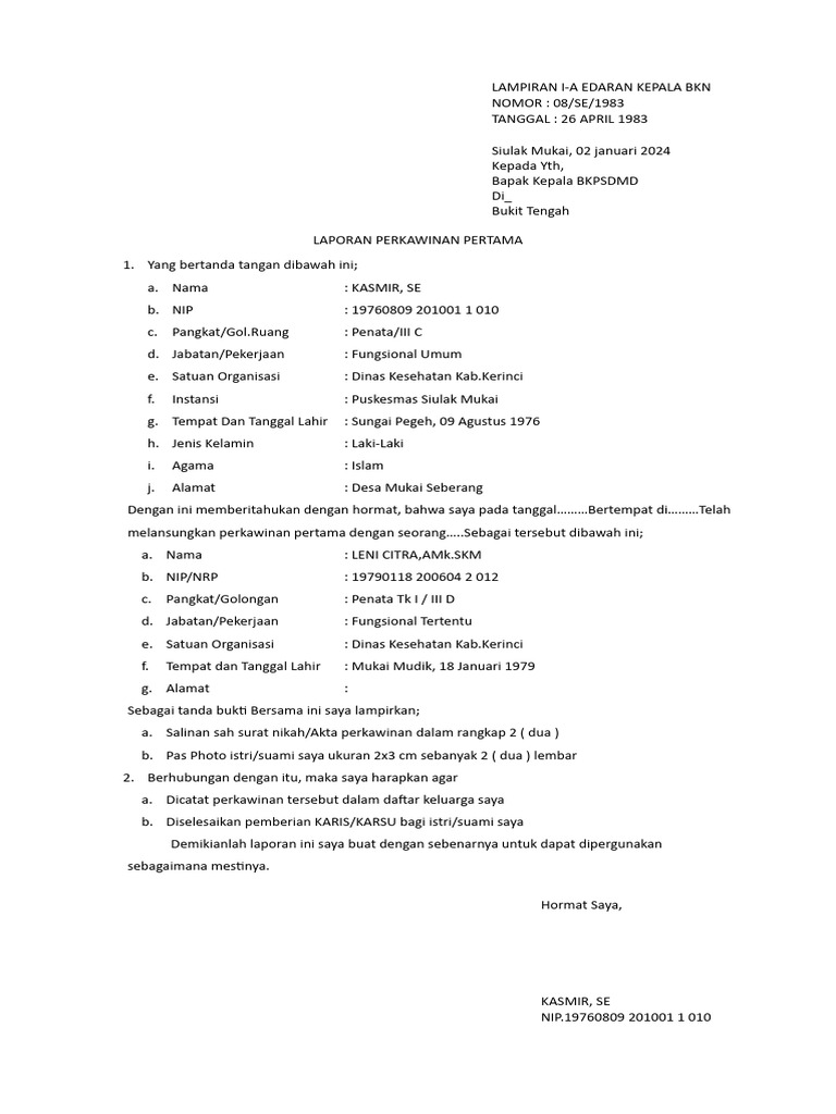 Form Karis Karsu | PDF