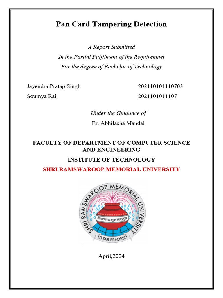 Project Report Final | PDF | Machine Learning | Computer Vision
