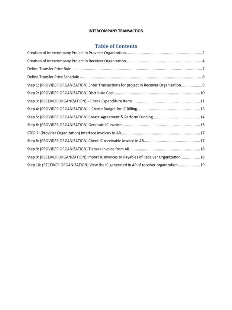 Intercompany Billing Transaction | PDF | Accounts Payable