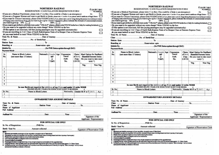 Reservation Form | PDF
