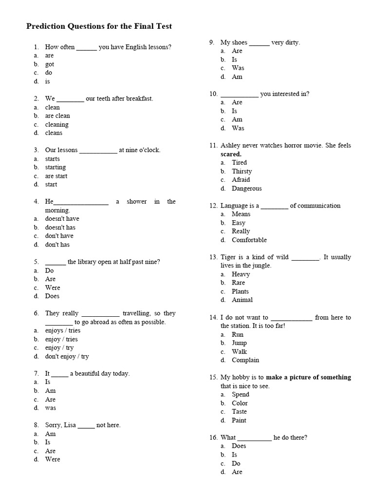 Prediction Questions For UIN | PDF