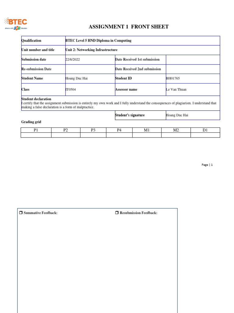 Networking1_Assignment1_ | PDF | Computer Network | Internet Protocol Suite