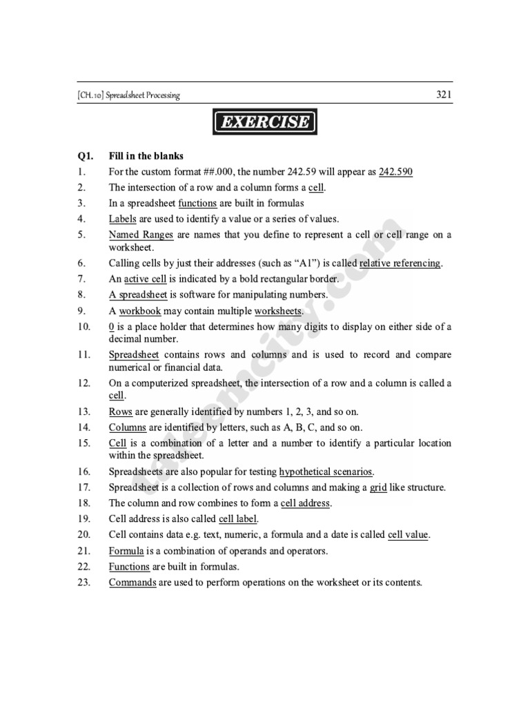 Computer MCQs Chapter # 10 | PDF