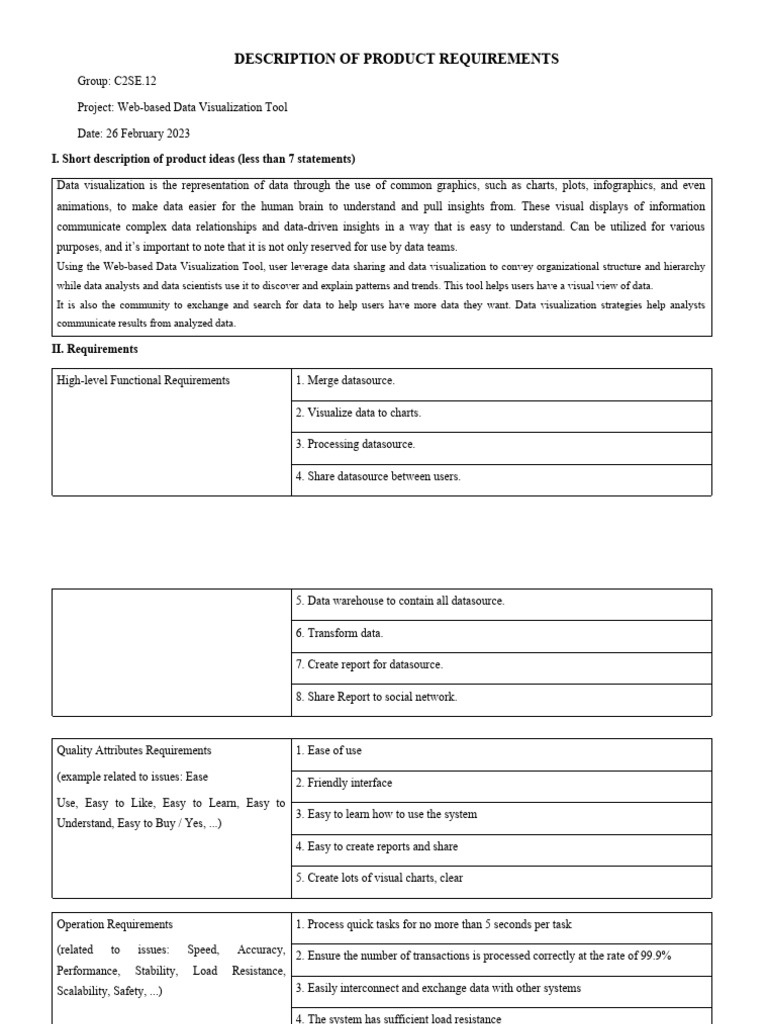 1.2.c2se.12 - Description of Product Equirements Form - DVT | PDF ...