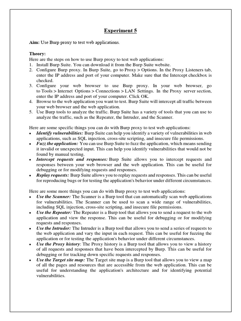 Experiment 5 | PDF | Proxy Server | World Wide Web