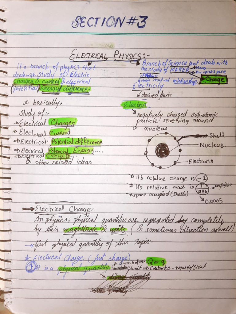 Electrical Physics O Level | PDF