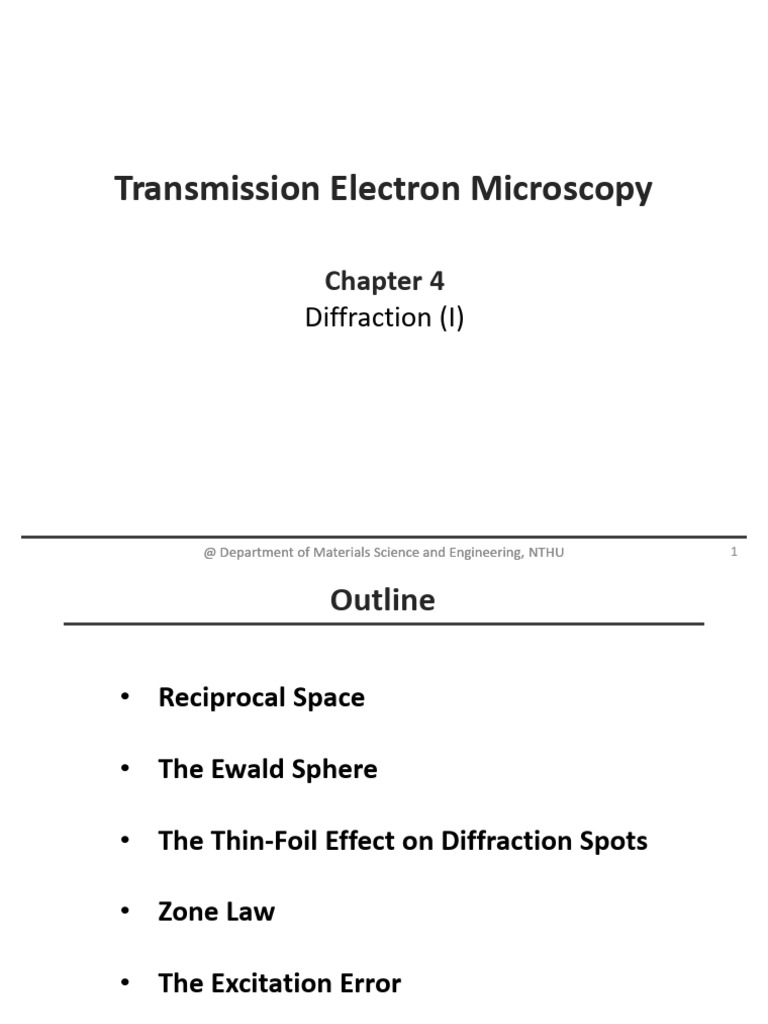 Chapter 4-Diffraction I | PDF | Crystal Structure | Diffraction
