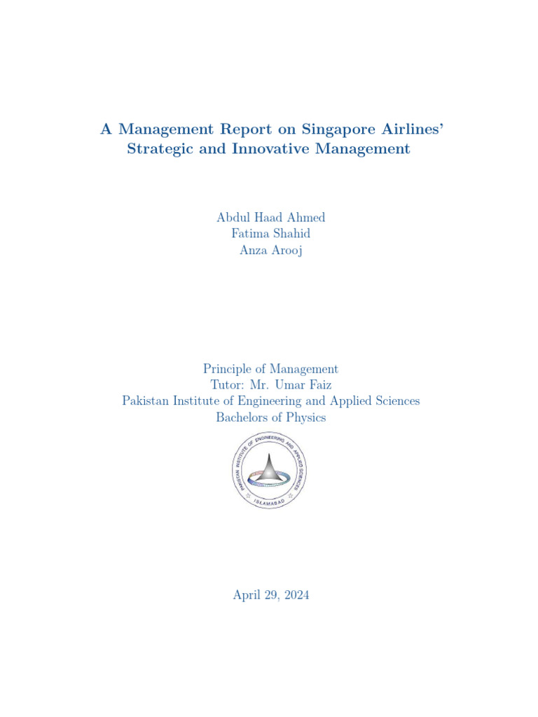 Principles of Management Report | PDF | Strategic Management | Diversity (Business)