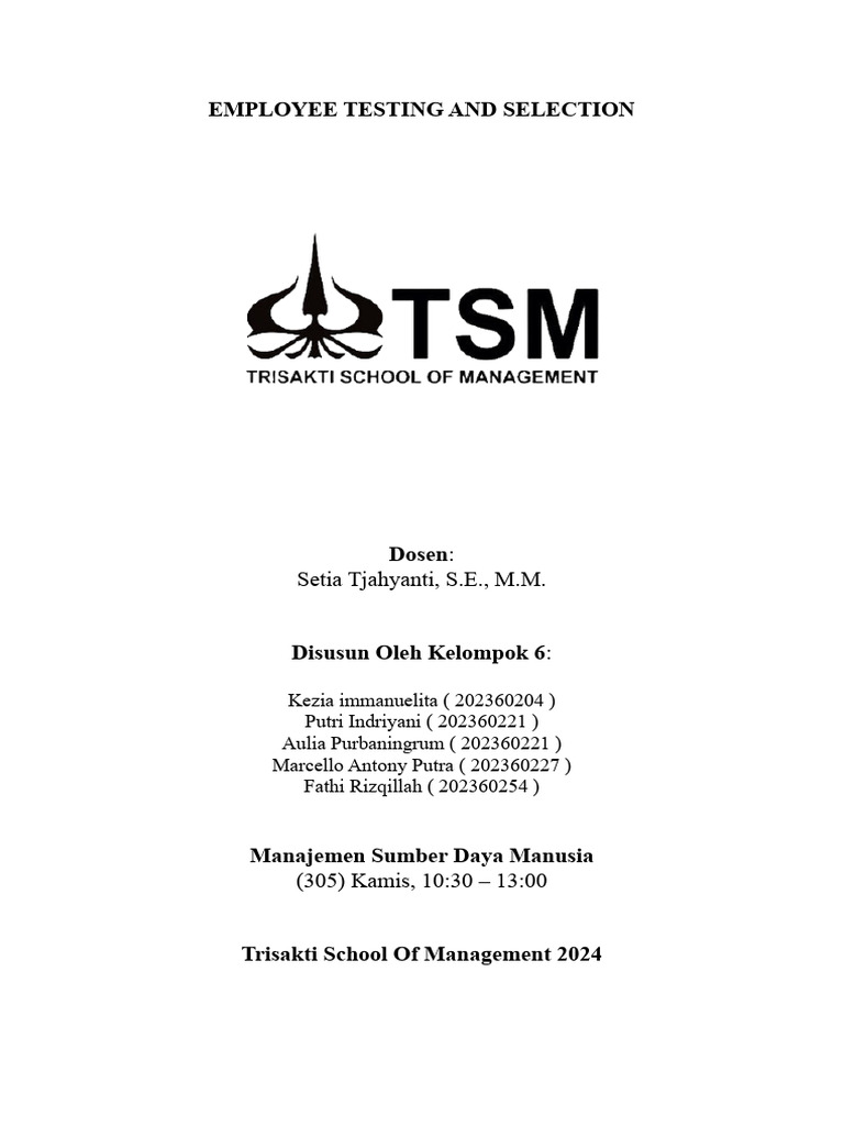 Makalah Chapter 6 MSDM Final | PDF