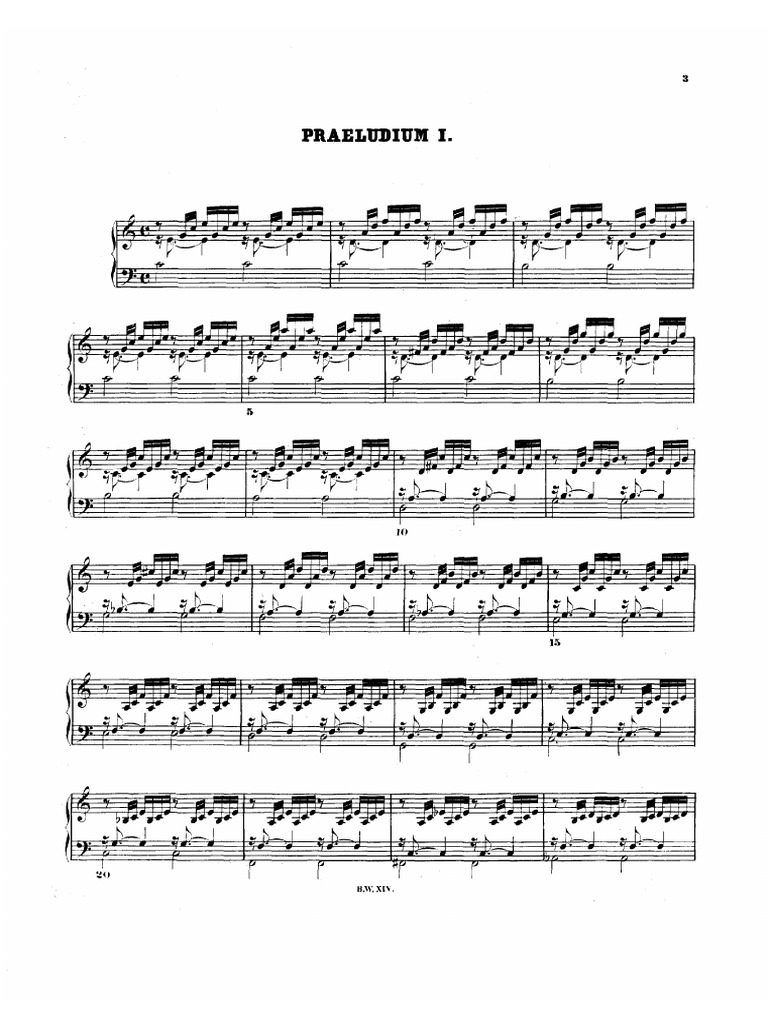 J.S. BACH - Preludio e Fuga N. 1 in Do | PDF