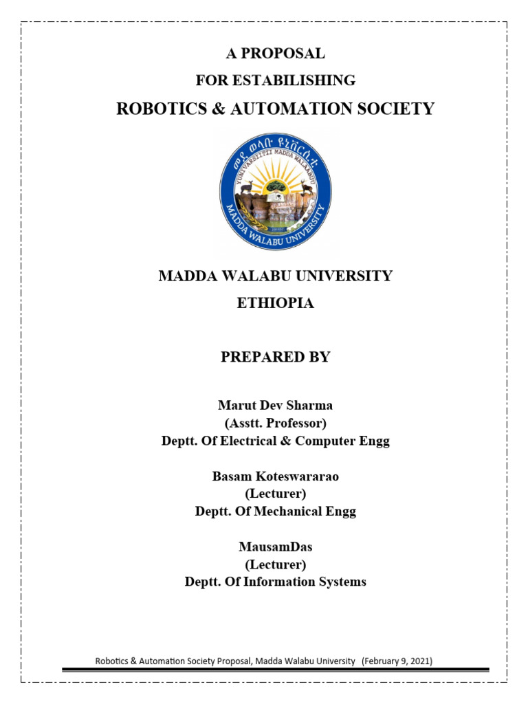 Proposal Ras | PDF | Robotics | Automation