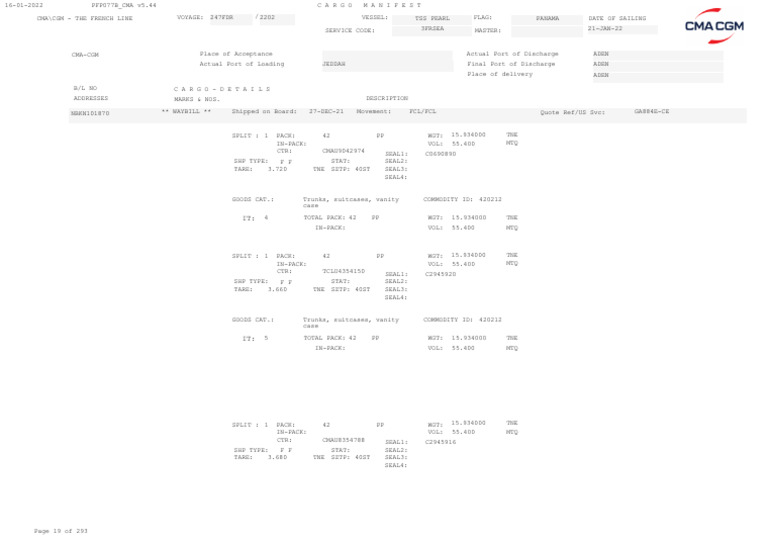 SISPI Db273619gi | PDF | Shipping | Ships