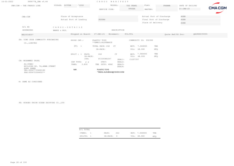 SISPI db273619t | PDF | Shipping | Ships