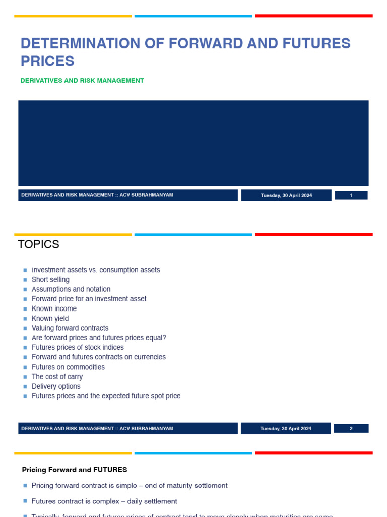 Forward and Futures Pricing Guide | PDF | Futures Contract | Short ...