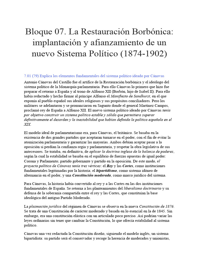 Bloque 7 y 8 España | PDF | España | Cuba