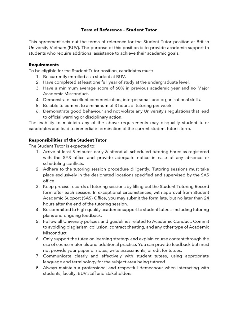 Term of Reference | PDF