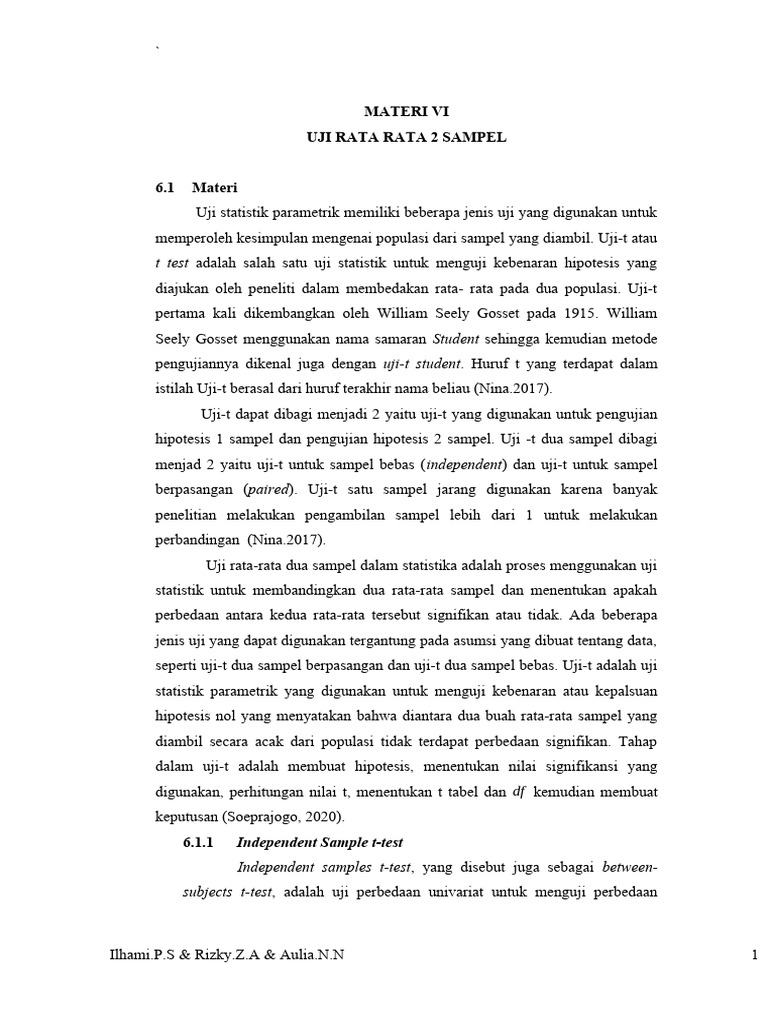 Modul Statdas Kel 6 Rev 6 Alhamdulillah Acc | PDF