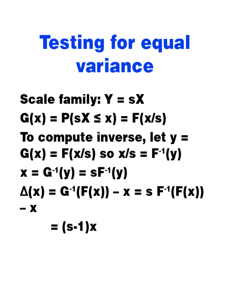 Testing For Equal Variance | PDF | Autoregressive Integrated Moving ...