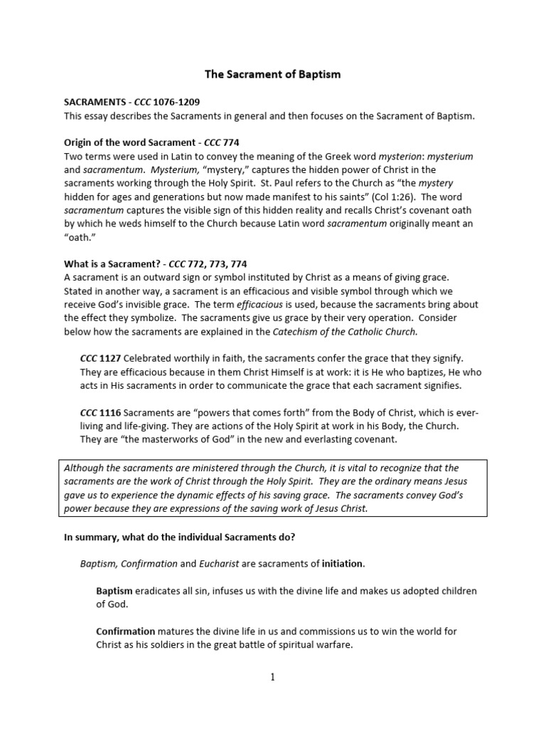The - Sacrament - of - Baptism 2 | PDF | Baptism | Sacraments