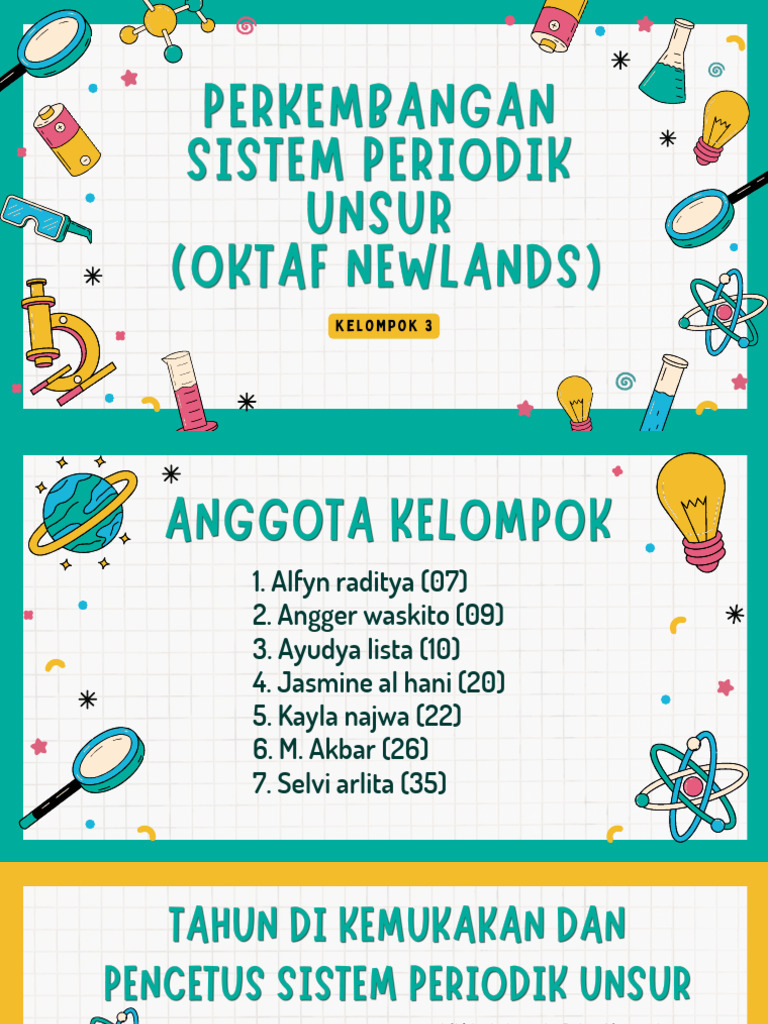 Oktaf Newlands, Kelompok 3 | PDF | Sains & Matematika