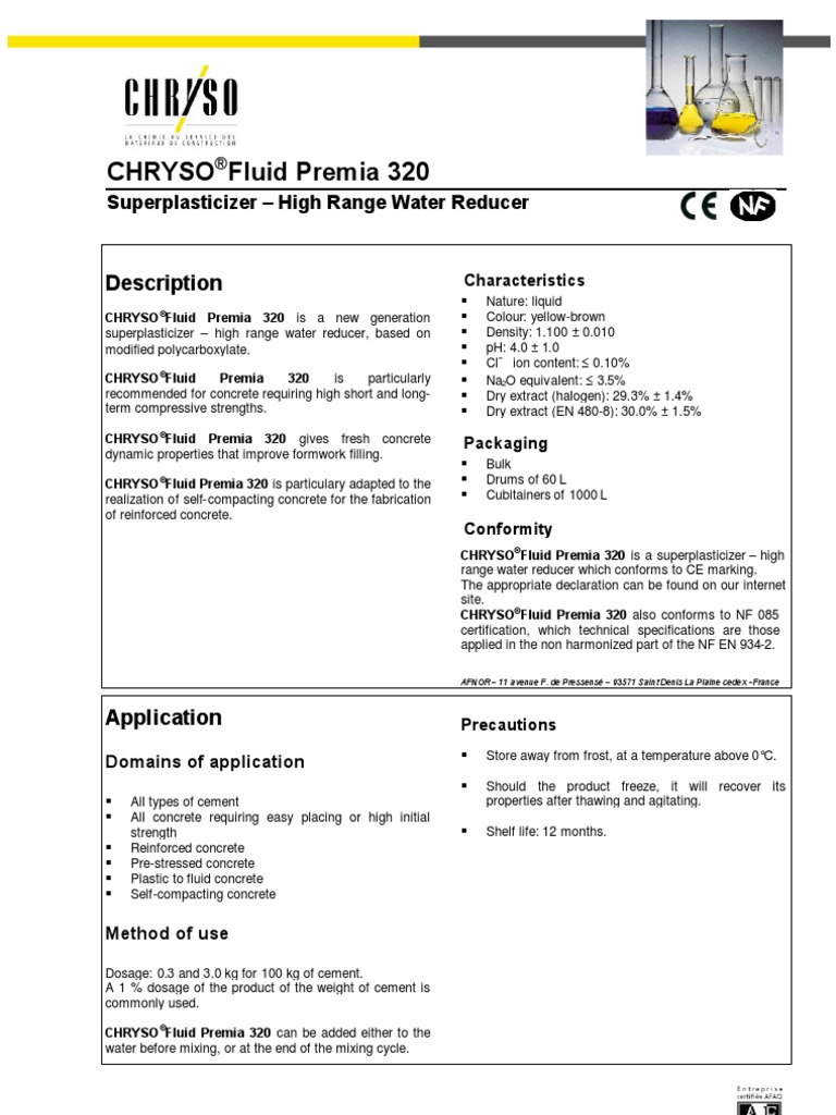 FT CHRYSO Fluid Premia 320 GB | Download Free PDF | Concrete ...