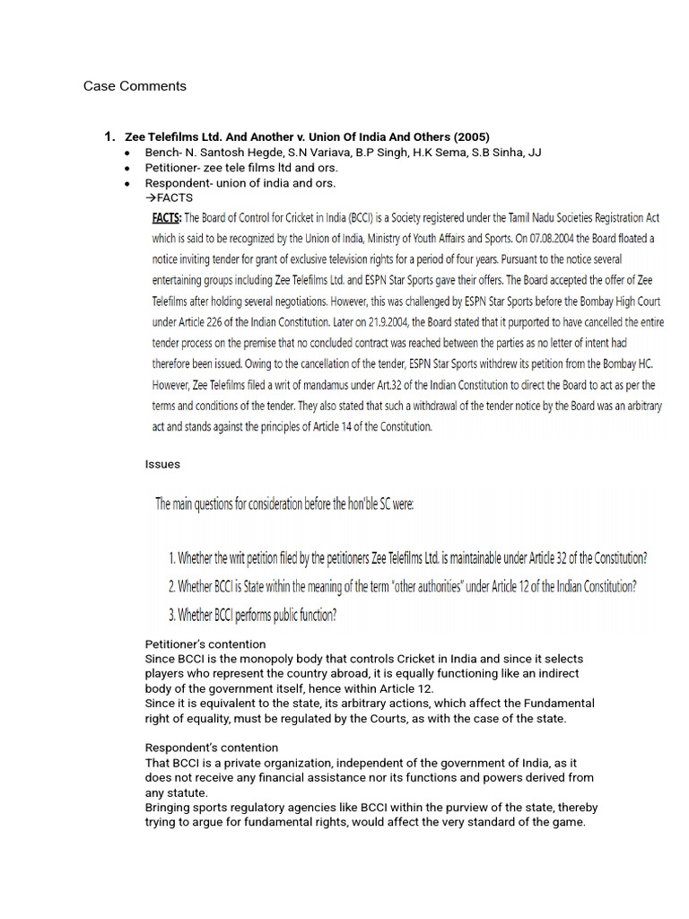 Case Comments | PDF | Supreme Court Of The United States | Supreme ...