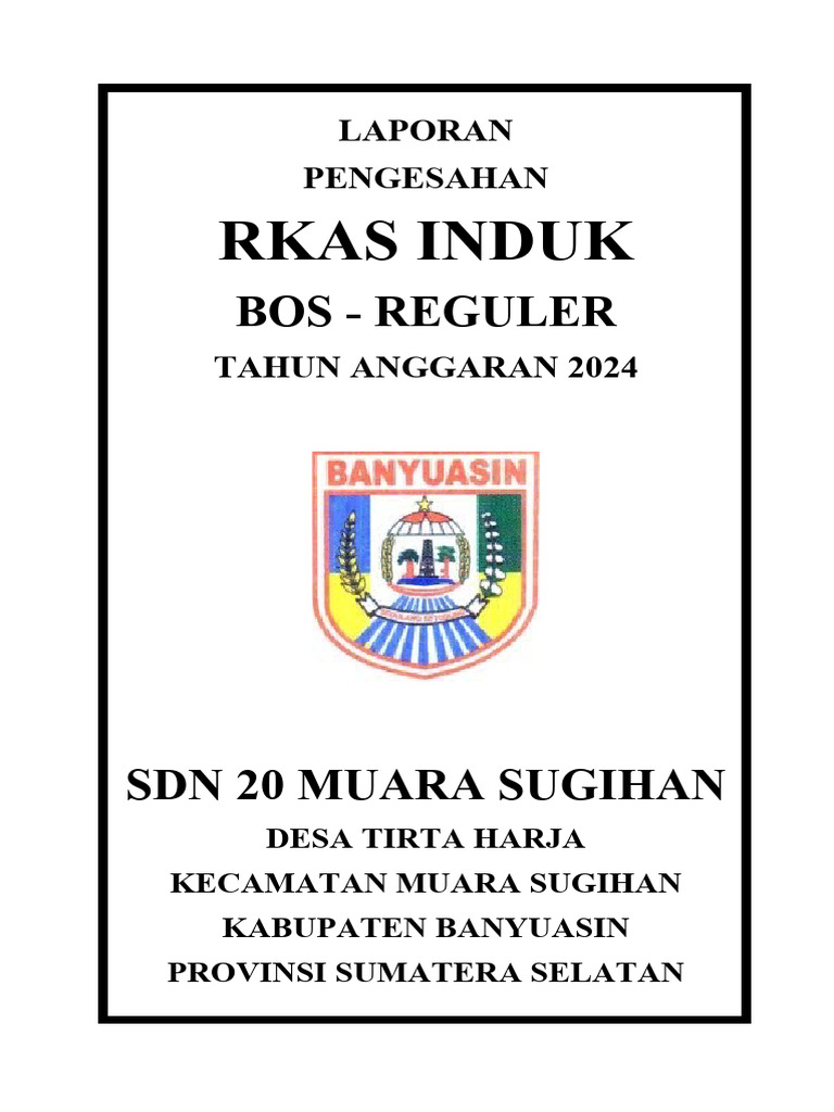 Cover Pengesahan Rkas 2024 SDN 20 | PDF