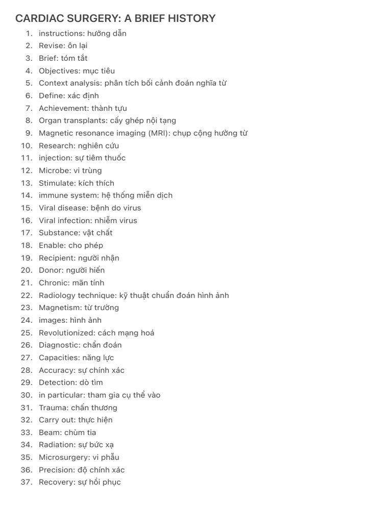 Cardiac Surgery A Brief History | PDF