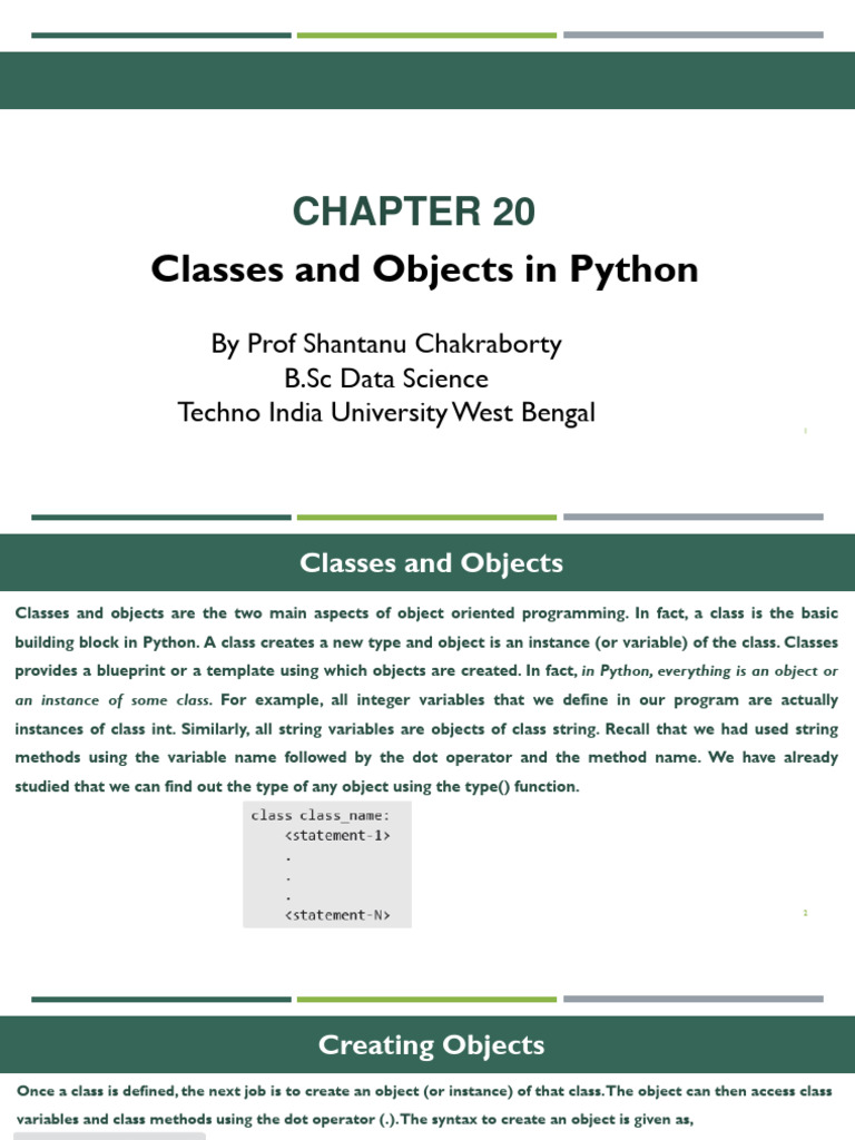 Class Objects Pdf Class Computer Programming Method Computer Programming