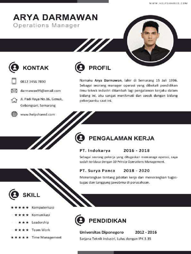 60⁺ Contoh CV untuk Lamaran Kerja atau Profesional | PDF