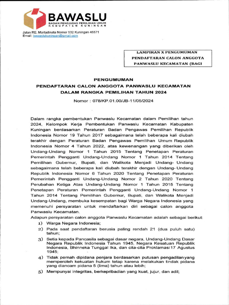 Pengumuman Rekrutmen Baru | PDF