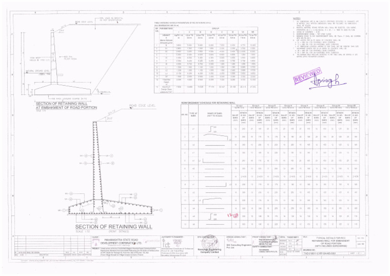Typical Retaining Wall Drawing | PDF