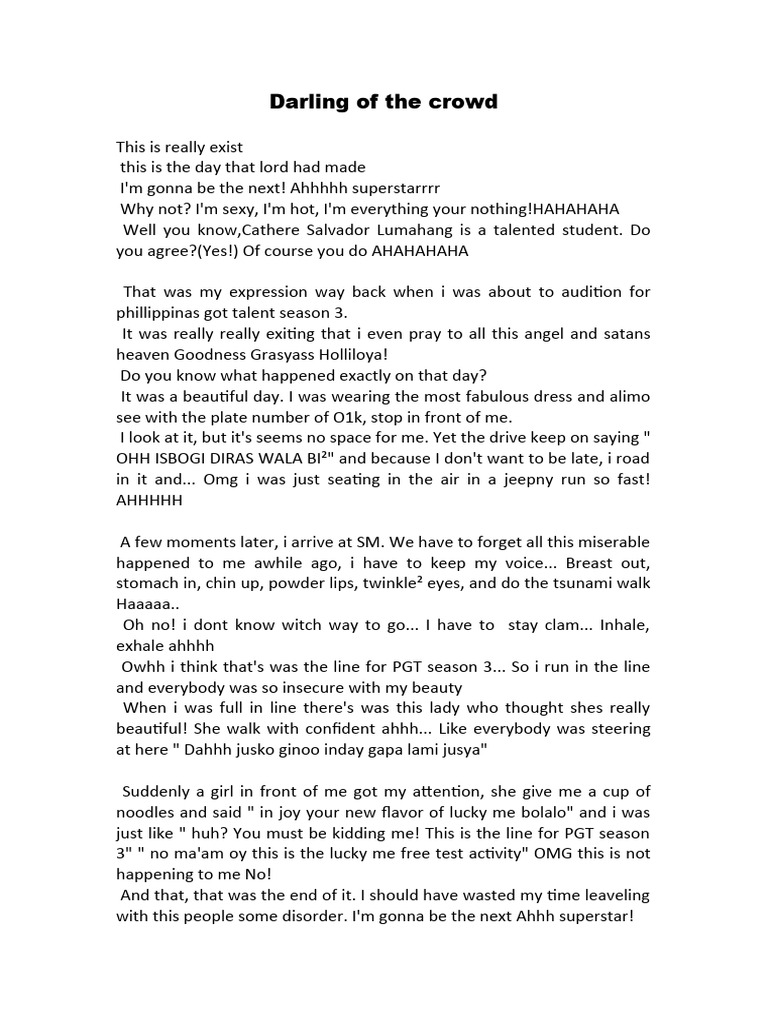 Student Monologue | PDF