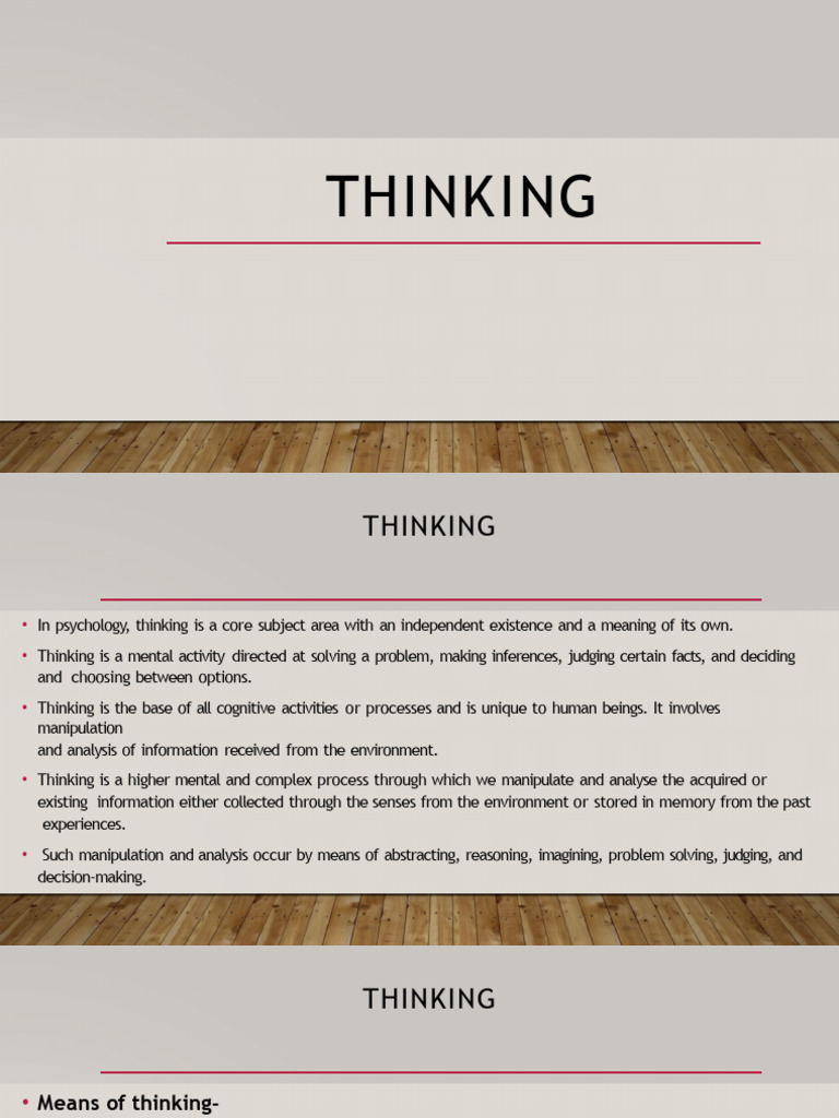 Thinking Psychology Pdf Thought Concept