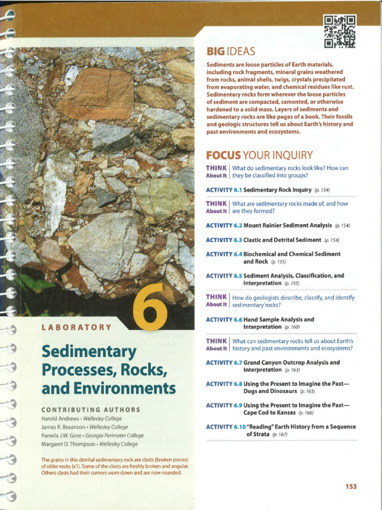 Sedimentary Rocks Lab Manual Exercise | PDF