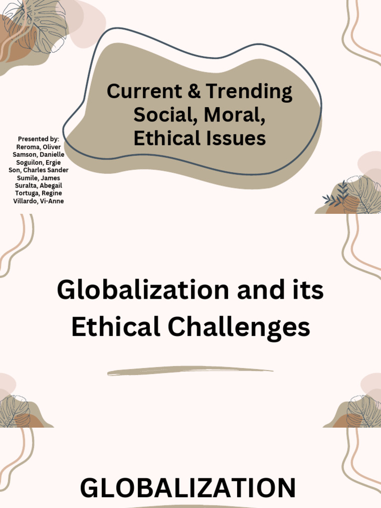 Current Trending Social Moral Ethical Issues | PDF | Millennials | Morality